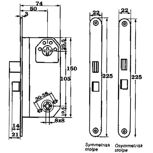 Fallregellås ASSA 8765 - Skene Järn